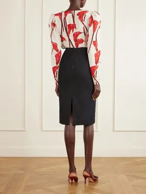 Carolina Herrera Denim Midi Skirt