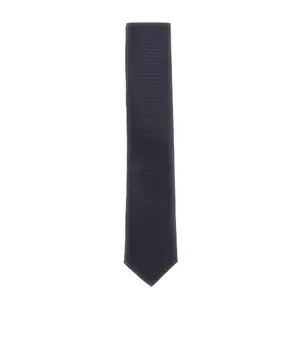 Emporio Armani Gabardine Silk Tie - Black