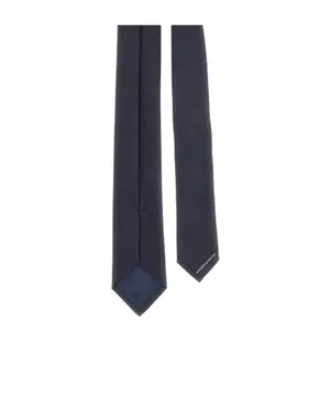 Emporio Armani Gabardine Silk Tie - Black