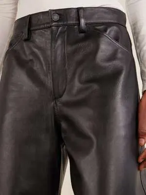 NILI LOTAN Tribeca Leather Wide-leg Pants