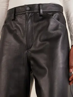 NILI LOTAN Tribeca Leather Wide-leg Pants