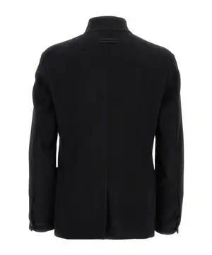 Zegna Buttoned Straight Hem Jacket