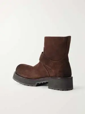 Balenciaga Venom Waxed-suede Desert Boots