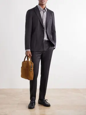 SLOWEAR Incotex Wool-blend Flannel Suit Jacket