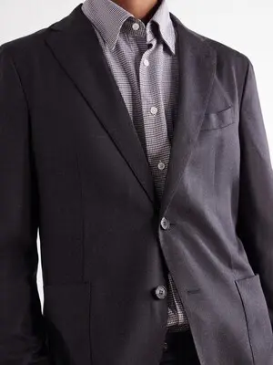 SLOWEAR Incotex Wool-blend Flannel Suit Jacket