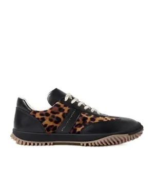 Stella McCartney Leopard-print Hemp Sneakers - Black/leopard Print