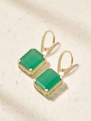 Shay Portrait 18-karat Onyx And Diamond Earrings - Gold
