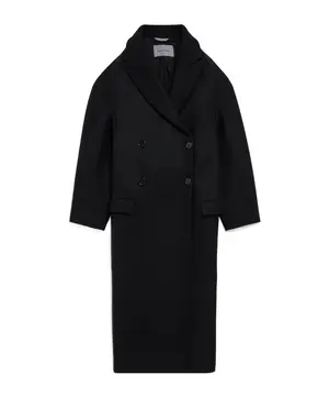 Balenciaga Maxi Stola Coat - Black