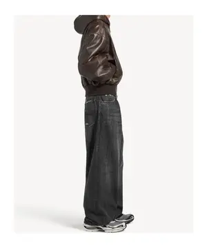 Balenciaga Pleated Baggy Jeans - Deep Ice Gray