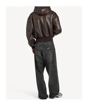 Balenciaga Pleated Baggy Jeans - Deep Ice Gray