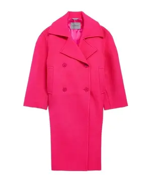 Balenciaga Long Cocoon Coat - Pink