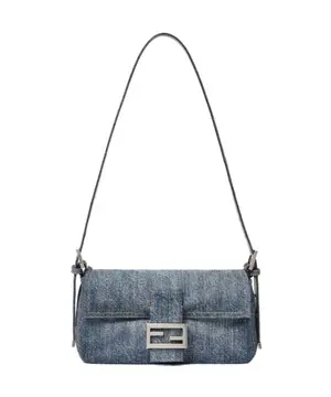Fendi Baguette 26424 Denim Bag