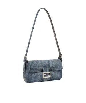Fendi Baguette 26424 Denim Bag