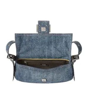 Fendi Baguette 26424 Denim Bag