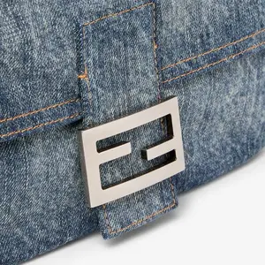 Fendi Baguette 26424 Denim Bag
