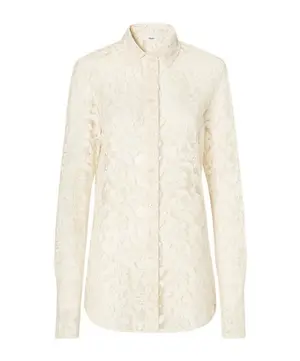 Fendi Peonia Lace Shirt - Ivory