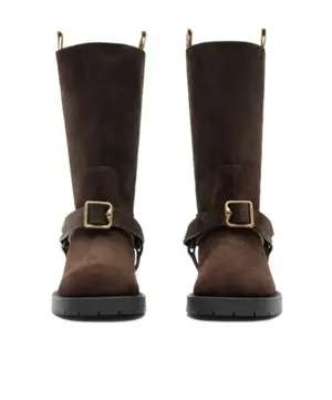 Burberry Leather Soft Saddle Low Boots