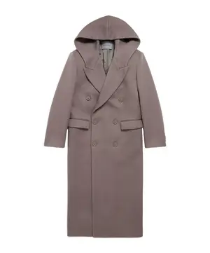 Balenciaga Balenciaga Hooded Tailor Coat Smoke