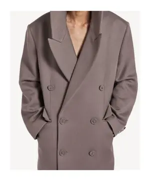 Balenciaga Hooded Tailor Coat - Smoke