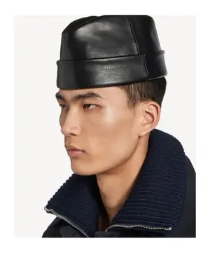 Balenciaga Leather Beanie