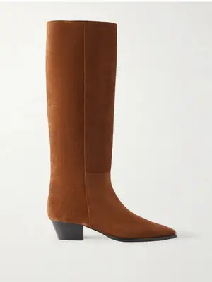 AeydĒ Medea Suede Knee High Boots - Brown