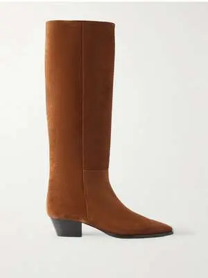 AeydĒ Medea 40 Suede Knee Boots - Tan