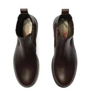 Burberry Leather Pembroke Boots
