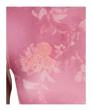 DIESEL® Top In Floral-print Ribbed Jersey
