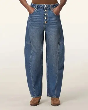 ALLSAINTS Exposedbutton Barrelleg Jeans