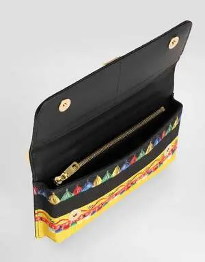 Dolce & Gabbana Phone Bag In Carretto-print Canvas