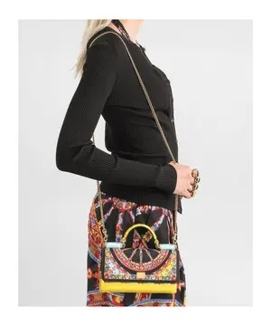 Dolce & Gabbana Carretto-print Canvas Phone Bag