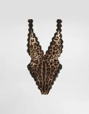 Dolce & Gabbana Dolce Gabbana Leopard Printed Bodysuit