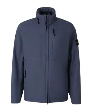 Stone Island High-collar Jacket - Blue