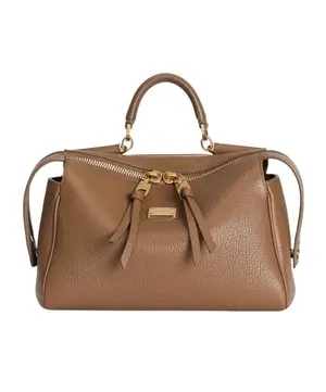 Dolce & Gabbana Dolce Gabbana Logo Plaque Tote Bag - Brown