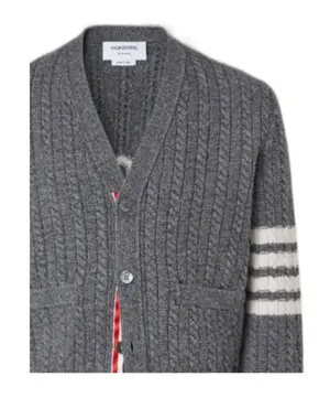 Thom Browne Merino Wool 4-bar Intarsia Anchor Cardigan