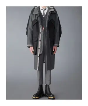 Thom Browne Merino Wool 4-bar Intarsia Anchor Cardigan