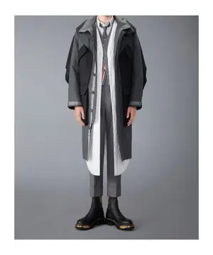 Thom Browne Merino Wool 4-bar Intarsia Anchor Cardigan