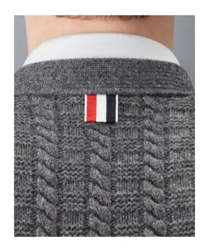 Thom Browne Merino Wool 4-bar Intarsia Anchor Cardigan