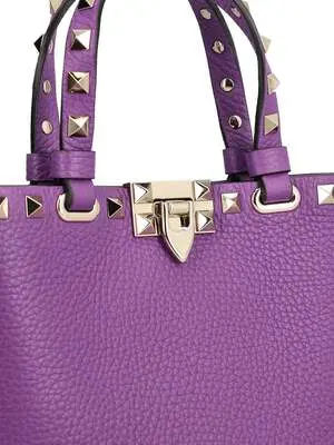 Valentino Garavani Rockstud Mini Shopping Bag In Grainy Calfskin