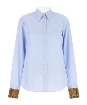 Dries Van Noten Long-sleeved Shirt - Light Blue