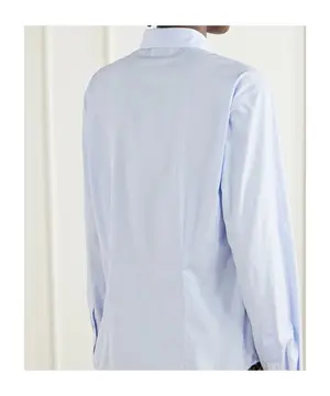 Dries Van Noten Embroidered Cuff Long-sleeve Shirt - Light Blue