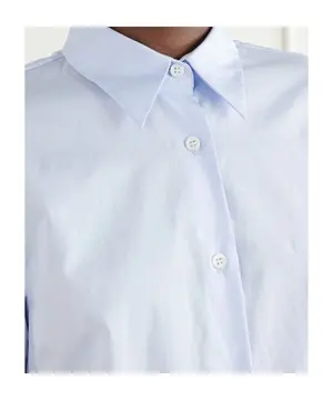 Dries Van Noten Embroidered Cuff Long-sleeve Shirt - Light Blue
