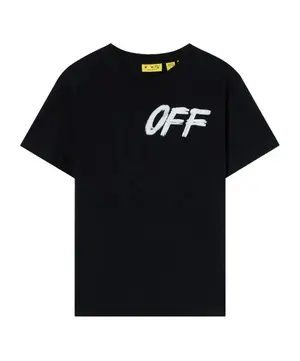 Off-White Logo-print Cotton T-shirt - Black