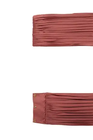 Valentino Garavani Pleated Satin Waist Belt