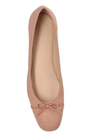 Valentino Garavani Ballerinas Vlogo Signature In Nappa Leather - Pink