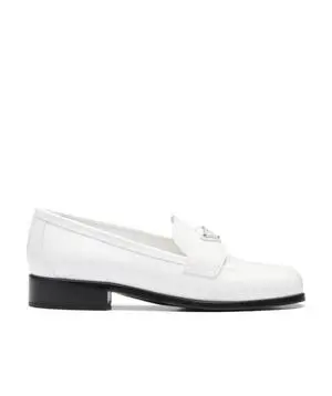 Prada Patent Leather Loafers - White