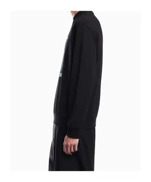 Emporio Armani Photographic Print Cotton Jersey Sweatshirt