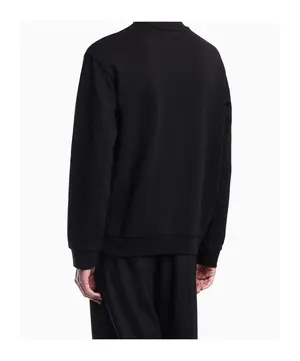 Emporio Armani Photographic Print Cotton Jersey Sweatshirt