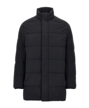 Emporio Armani Long-sleeve Stand-collar Down Jacket - Black