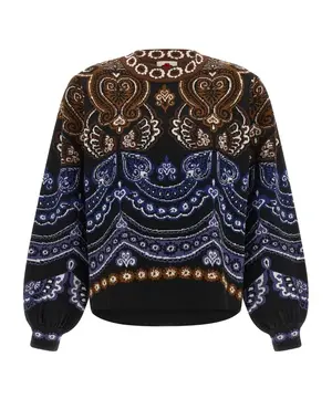 Farm Rio Long-sleeve Knit Top - Multi-color